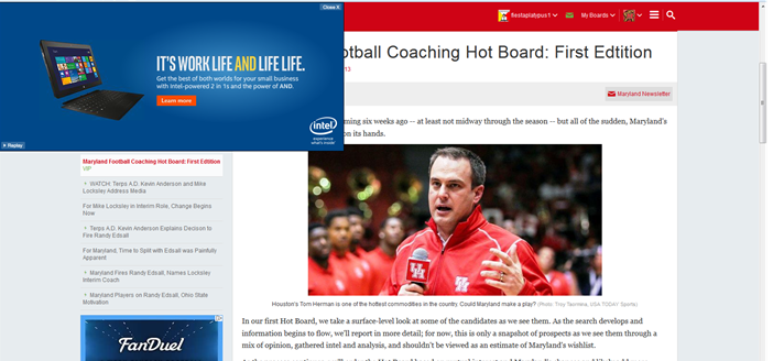 Annoying Intel Ad that won't close / keeps reopening