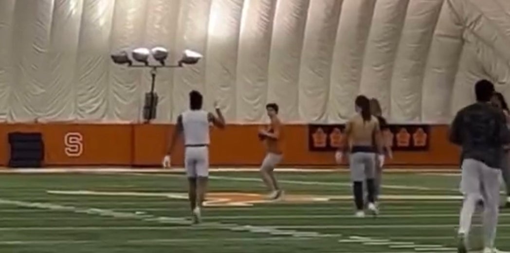 Watch video of Arch Manning throwing passes at Texas practice facility ...