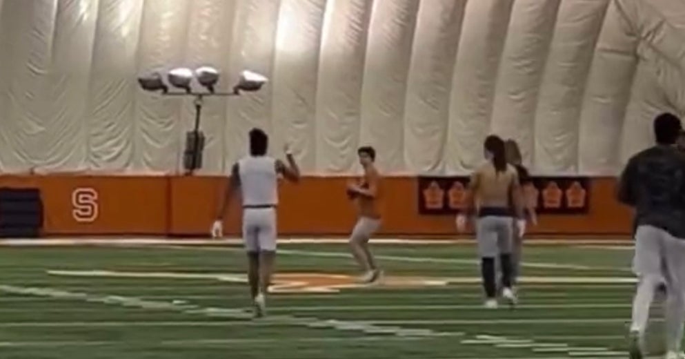 Watch video of Arch Manning throwing passes at Texas practice facility ...