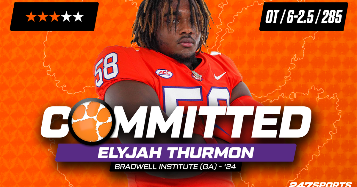 Four-star OL Elyjah Thurmon commits to Clemson on early signing day