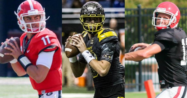 Greyson Lambert taking first-team reps in first practice for UGA