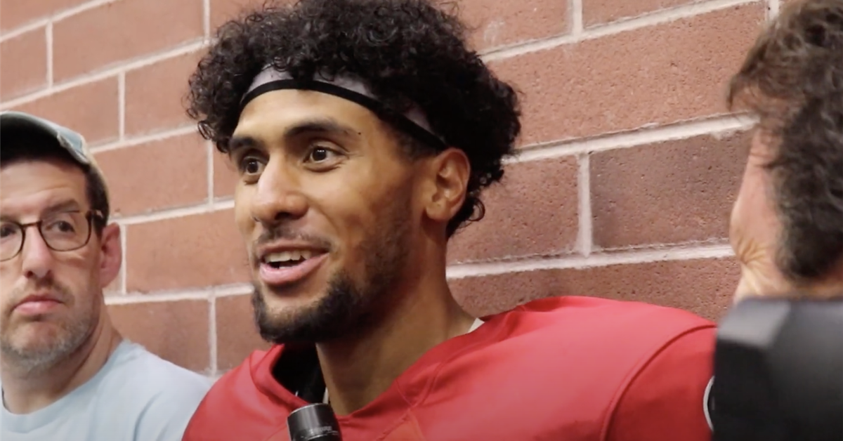 WATCH: Utah receiver Devaughn Vele talks with media at camp