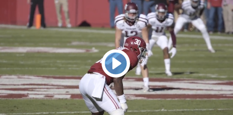 Watch: Alabama's Mack Wilson abuses blocker, blows up kickoff