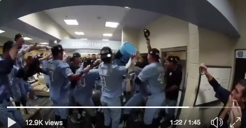 Video: UNC Baseball Locker Room Celebrations