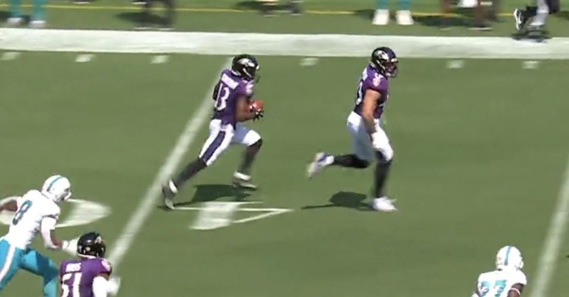 Devin Duvernay returns opening kickoff 103 yards for Baltimore Ravens ...