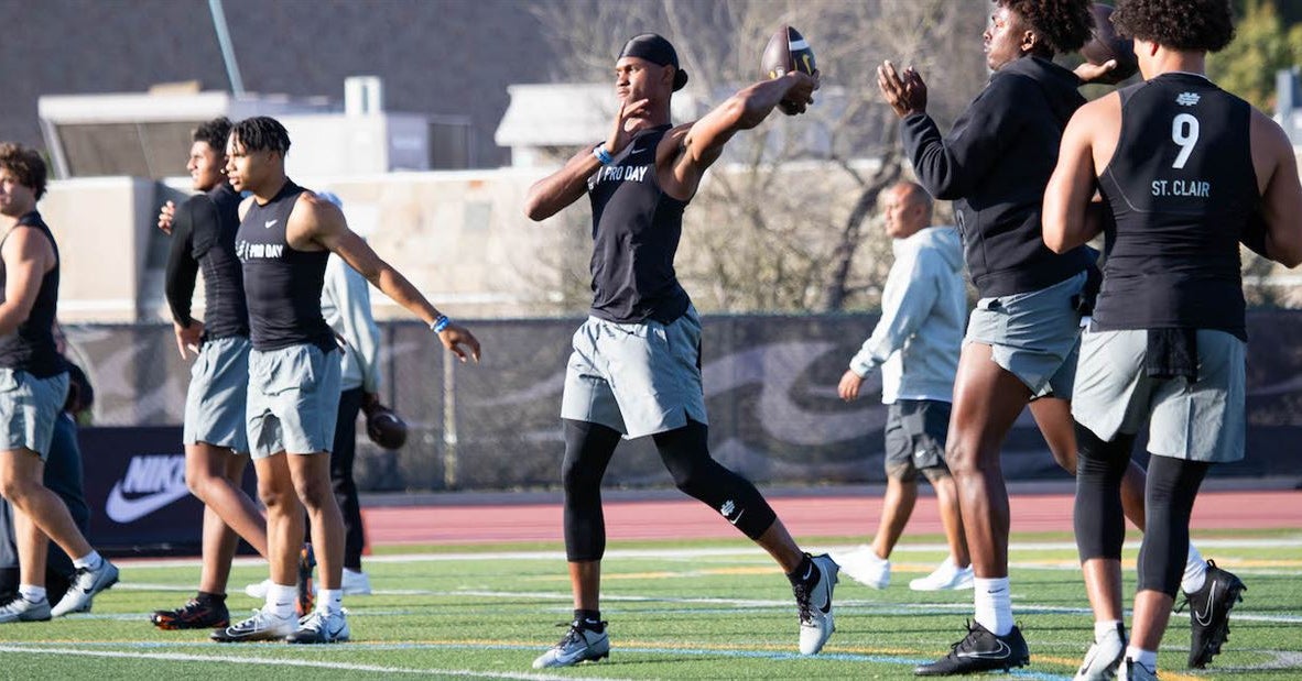 Elite 11 footage of Notre Dame Top 100 QB commit Deuce Knight