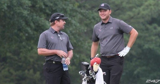 Chip shots with men's golf coach Bill McDonald