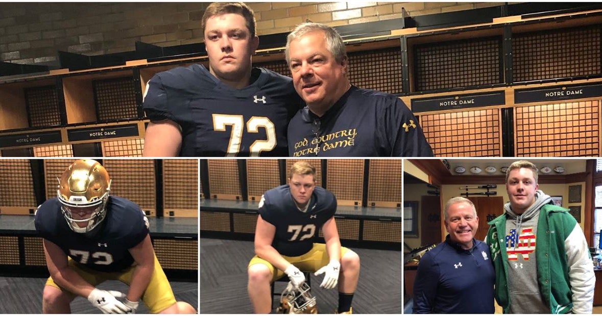How it happened: OL John Olmstead commits to Notre Dame