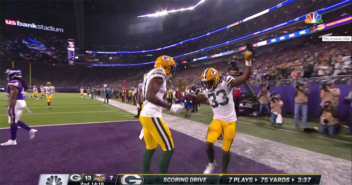 Aaron Jones, Davante Adams finalists for TD Celebration of 2018
