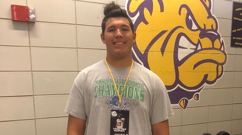 Blue Springs offensive lineman Tristan Roper grabs an NDSU offer