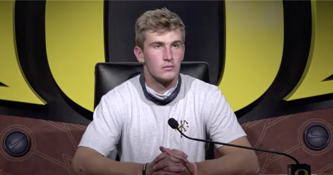 Watch: Oregon QB Tyler Shough talks win over UCLA