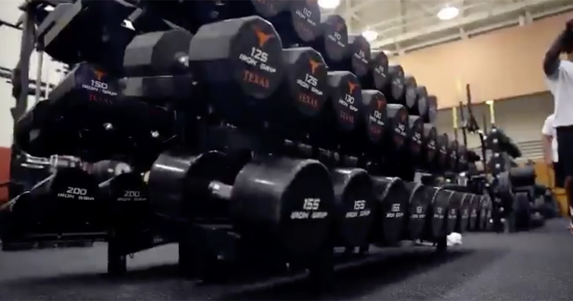 Watch: Texas football puts in work in the weight room