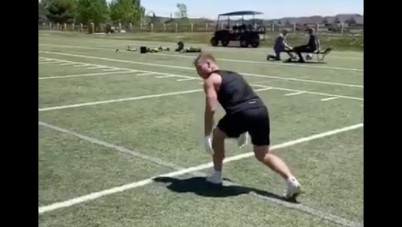 WATCH: Christian McCaffrey makes behind-the-back catch look easy