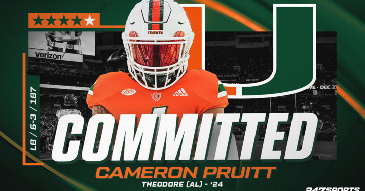 4-star LB Cameron Pruitt commits to Miami
