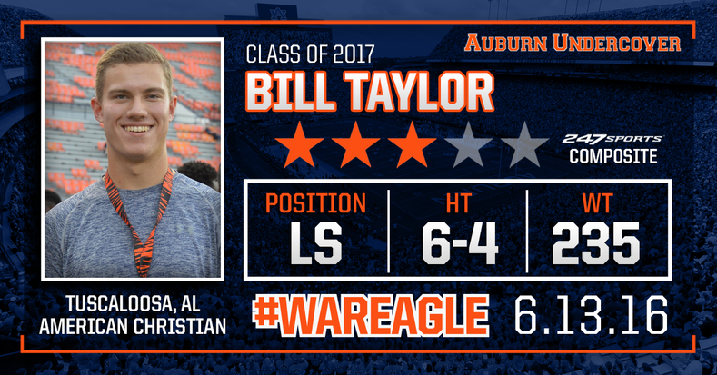 Get to know: Auburn long snapper signee Bill Taylor