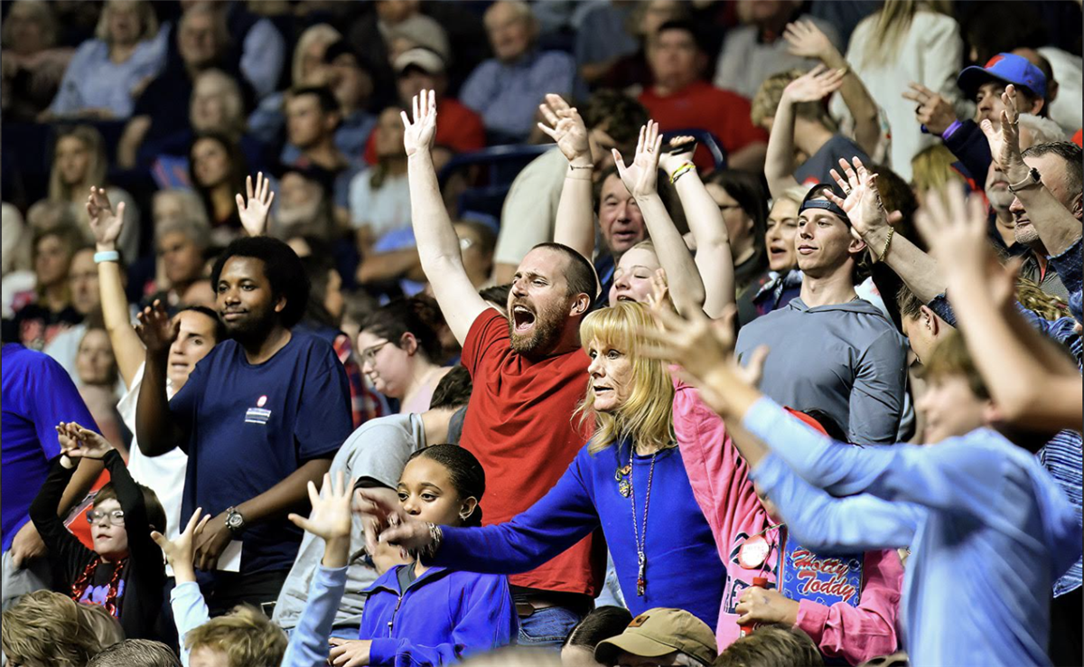 Scenes from the final game at Tad Smith Coliseum
