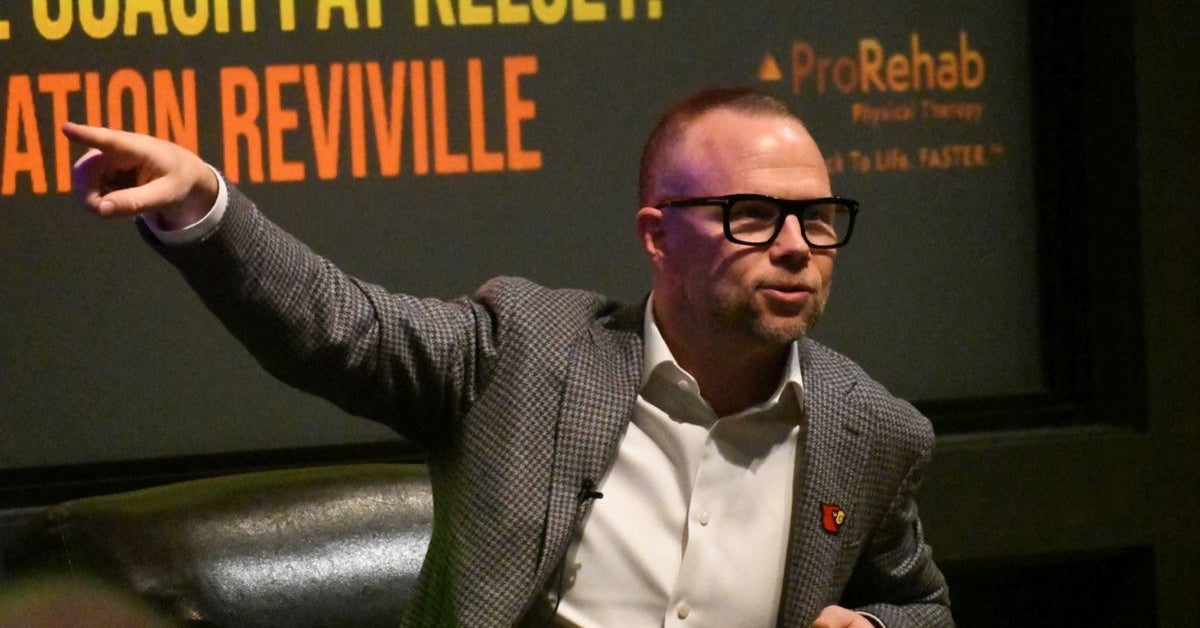 Watch: Welcome event at Frazier Museum for Louisville head coach Pat Kelsey