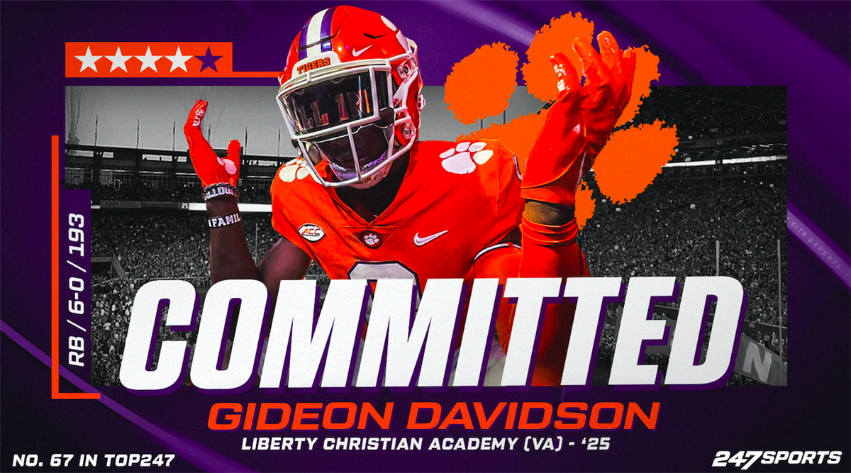 RB Gideon Davidson, a Top 100 prospect, commits to Clemson