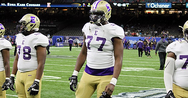 Six-Foot-Nine lineman Caleb Etienne offered by familiar coaches