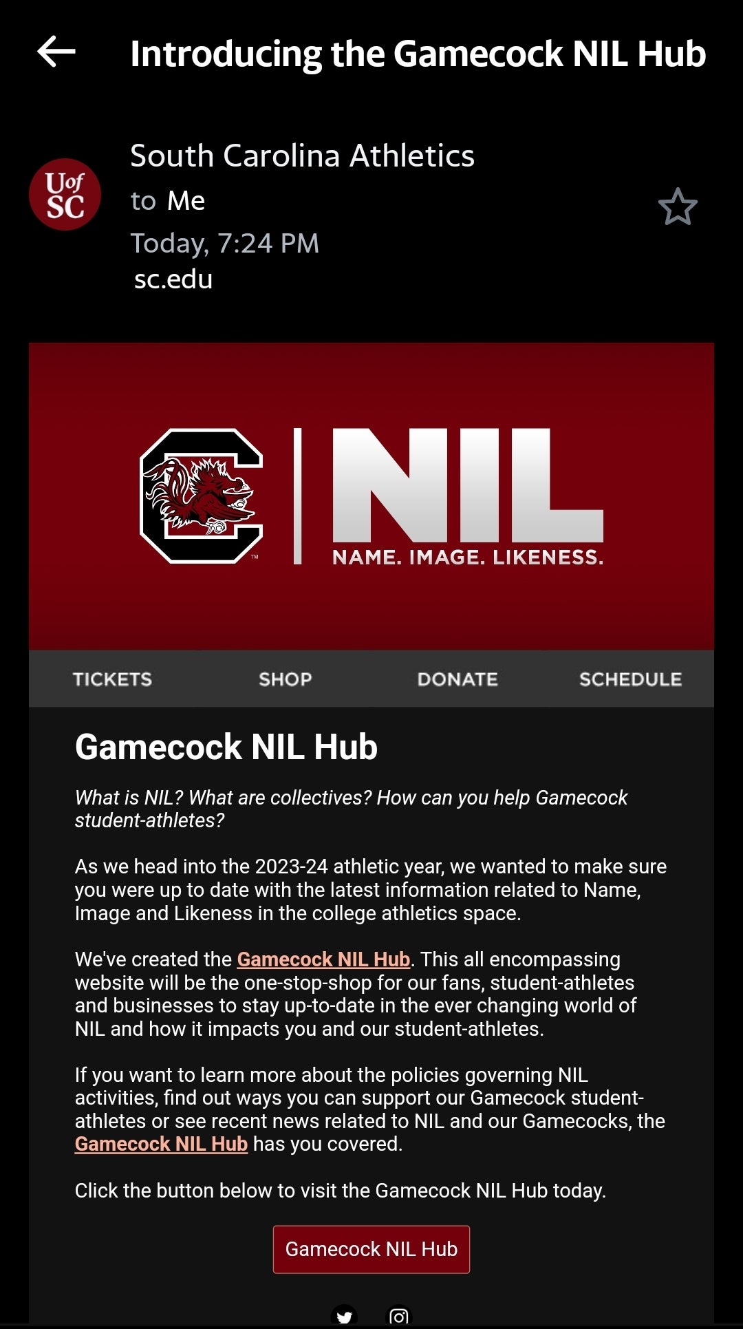 Official Gamecock NIL Hub