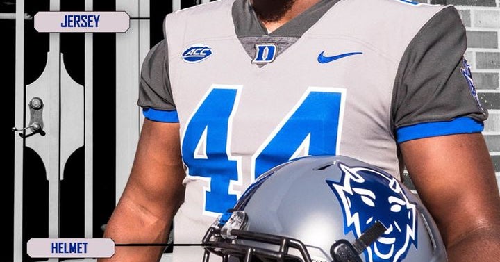 Duke Football rocking Hellraiser helmets for Friday night game