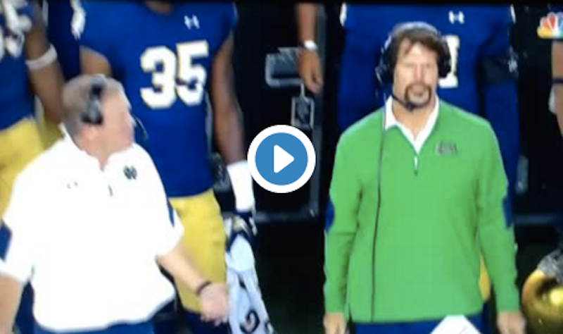Watch: Notre Dame coach Brian Kelly chews out Brian VanGorder
