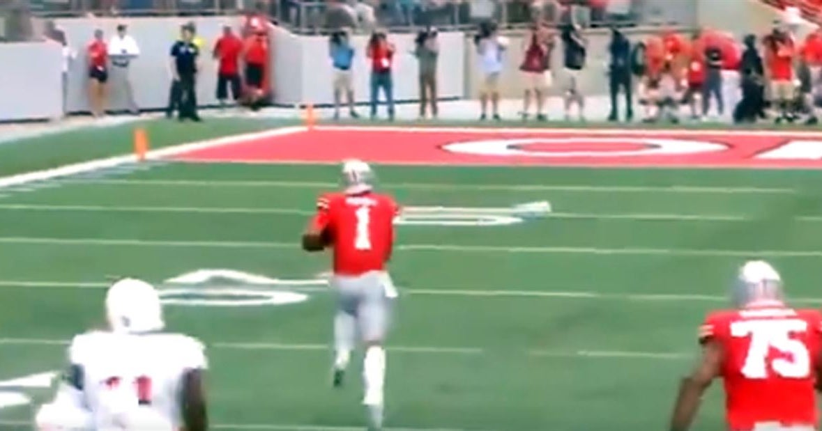 WATCH: Justin Fields delivers explosive first OSU touchdown