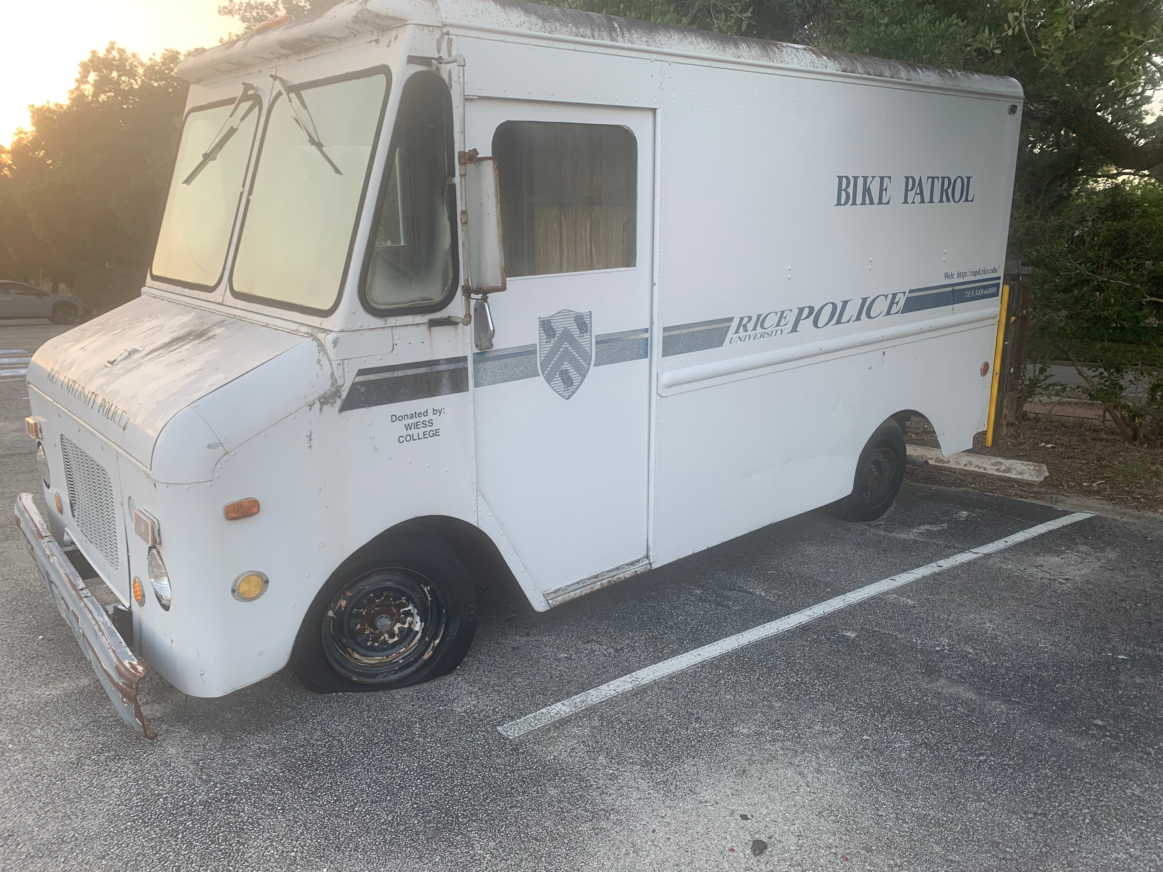 Rice bike patrol on the lookout