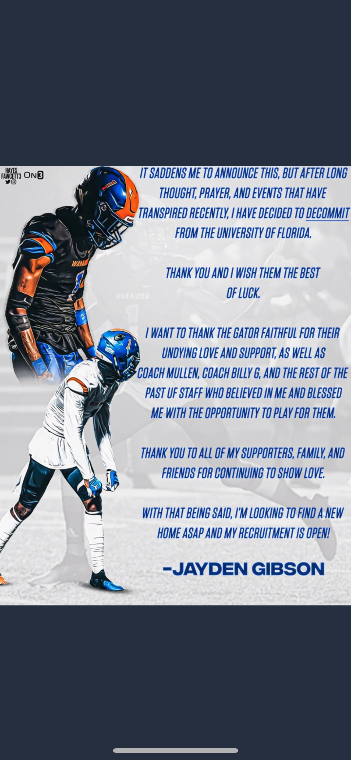 **Jadyn Gibson De-Commits**