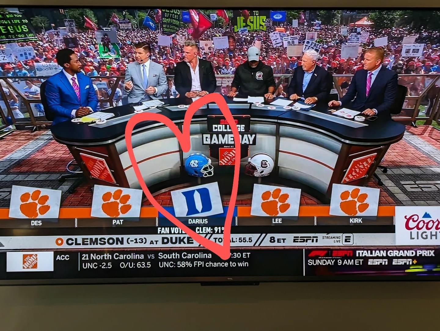 People were laughing at Darius’ pick…