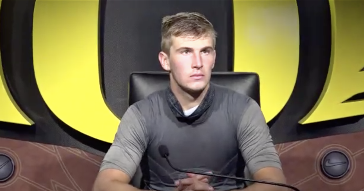 Watch: Oregon QB Tyler Shough talks first start, Stanford win