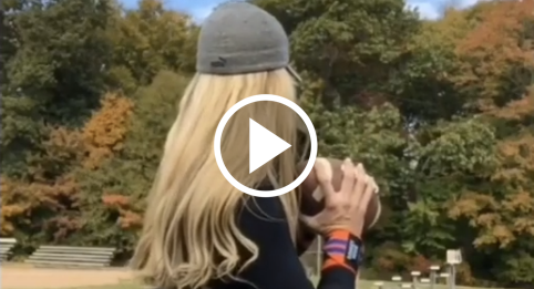 Fitness model Callie Bundy has an extremely strong, accurate arm