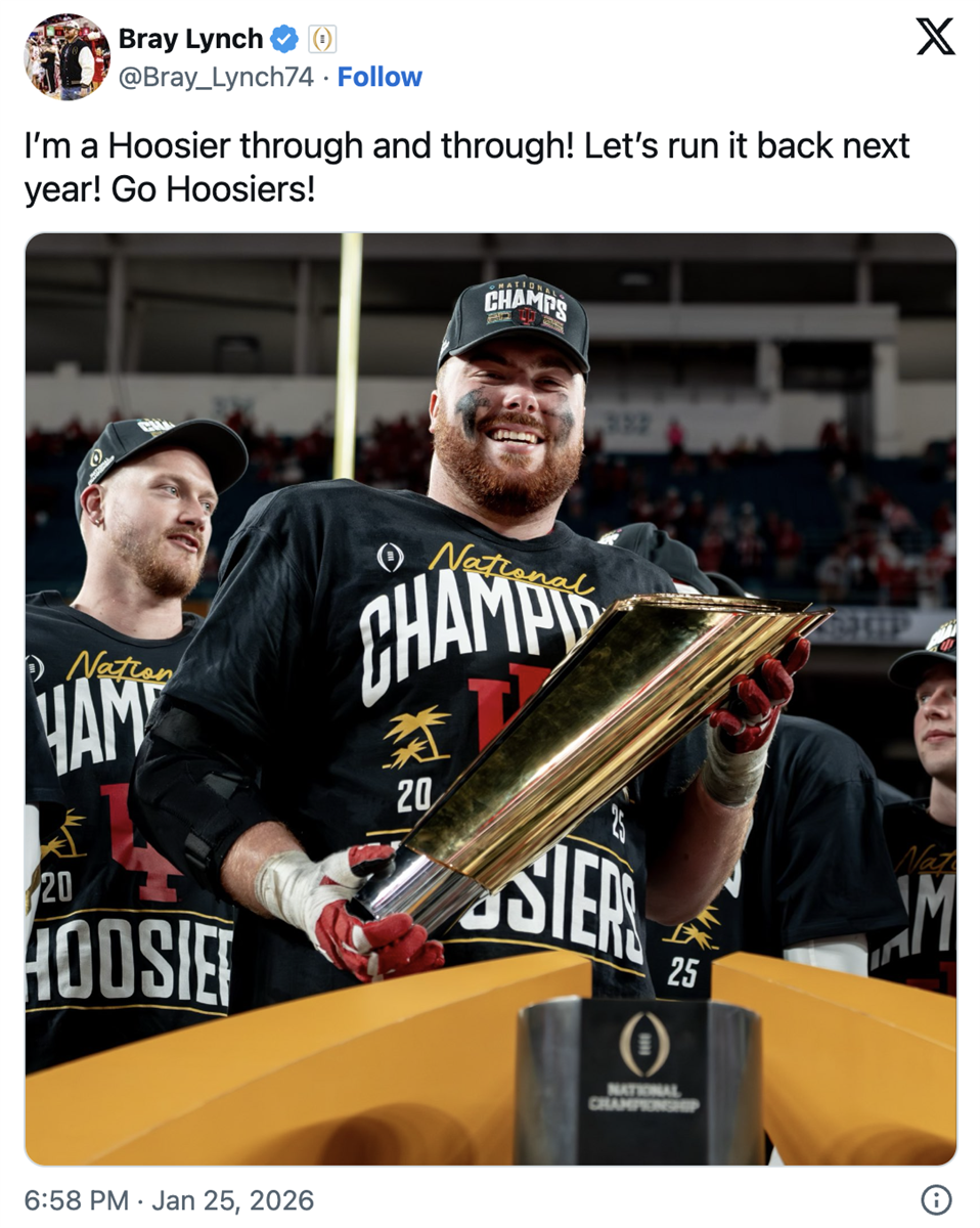 Starting offensive lineman Bray Lynch makes it official: He is ...