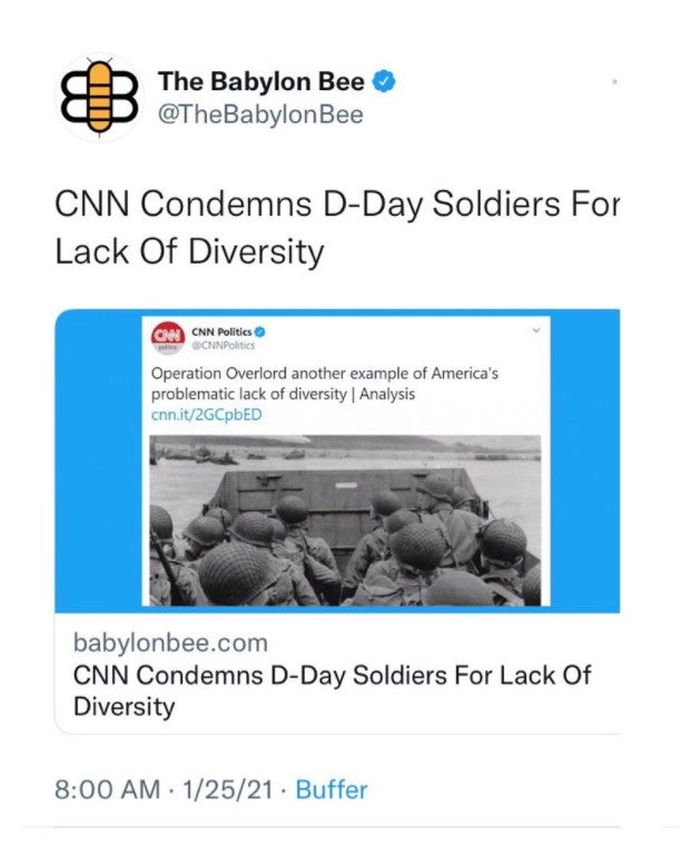 It's amazing how the Babylon Bee predicts the future