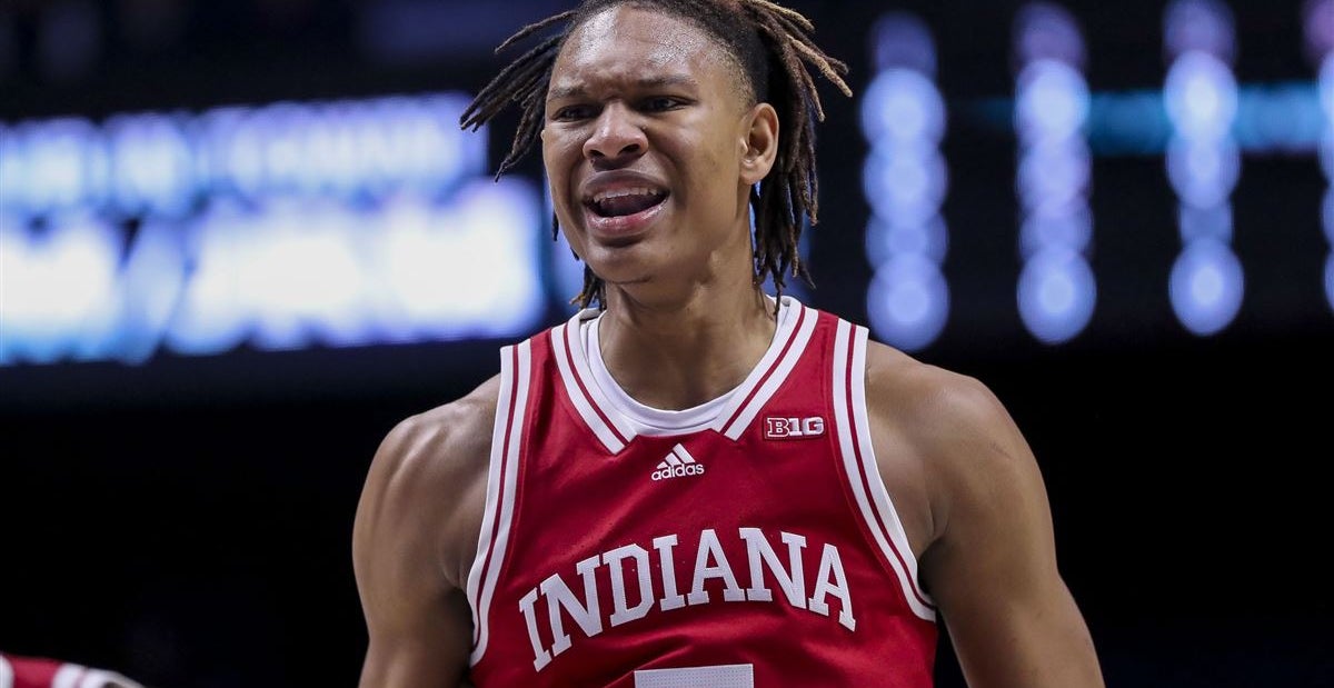 In his first college road game, Indiana freshman Malik Reneau continues ...