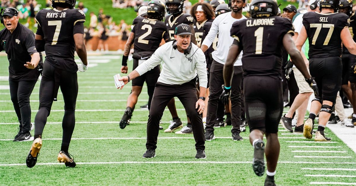 Wake Forest Football coach Jake Dickert on blow-by handshake, Senior ...