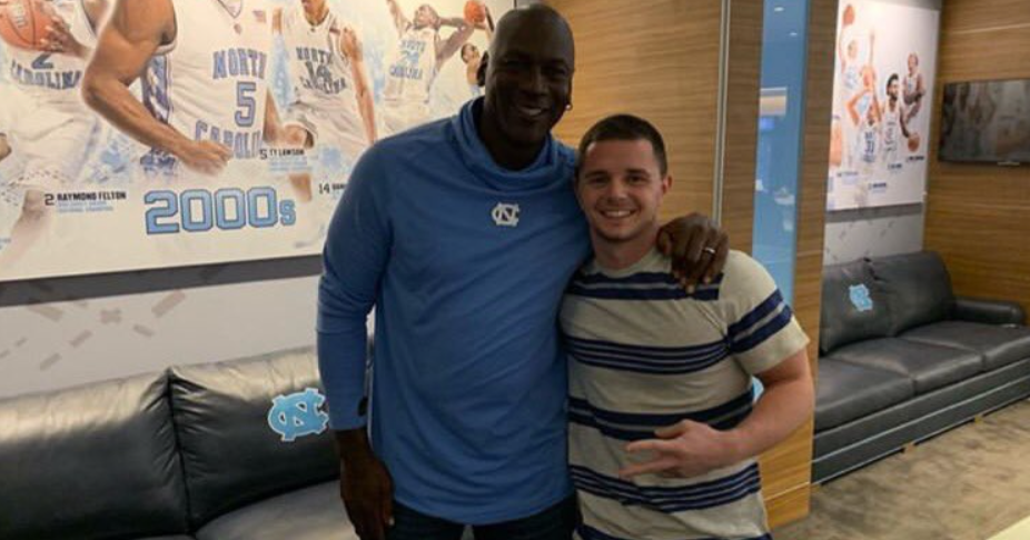 Ryan Switzer meets Michael Jordan during visit to UNC