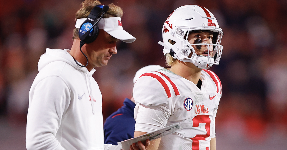Ole Miss QB Jaxson Dart, Lane Kiffin react to Quinshon Judkins ...