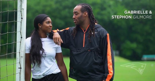 WATCH: Patriots feature on Gabrielle and Stephon Gilmore