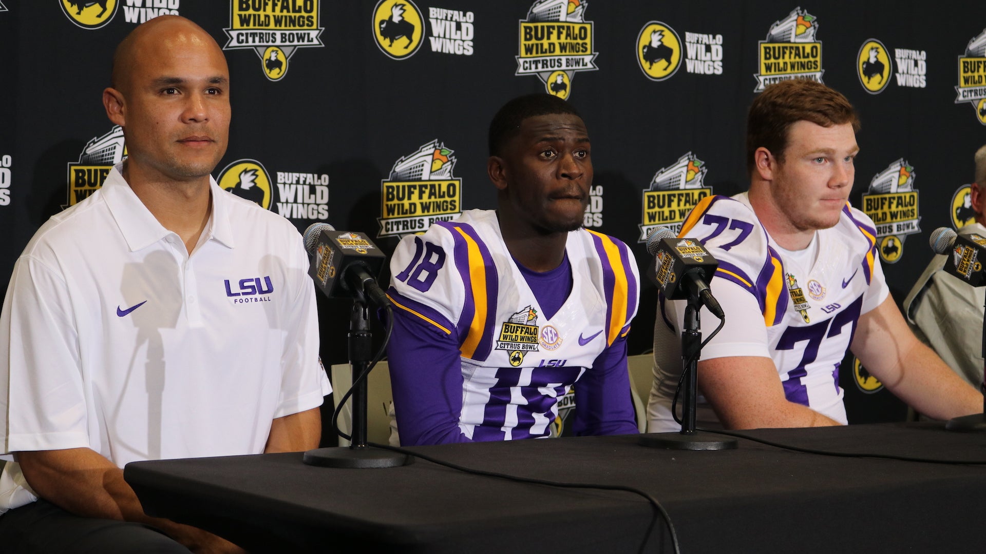 LSU's Aranda, Ensminger, Players bowl presser