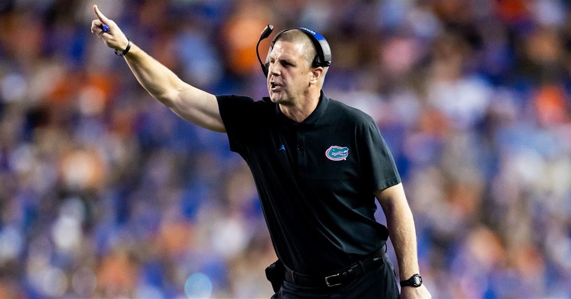 Florida football coach Billy Napier celebrates Furman's NCAA Tournament ...