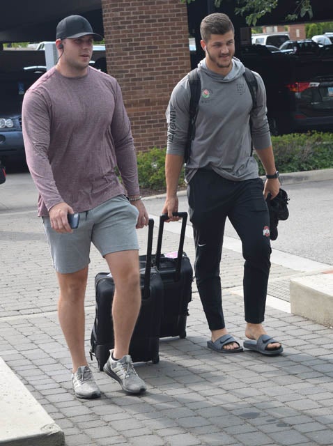 Photos: OSU football squad checks in for camp at team hotel