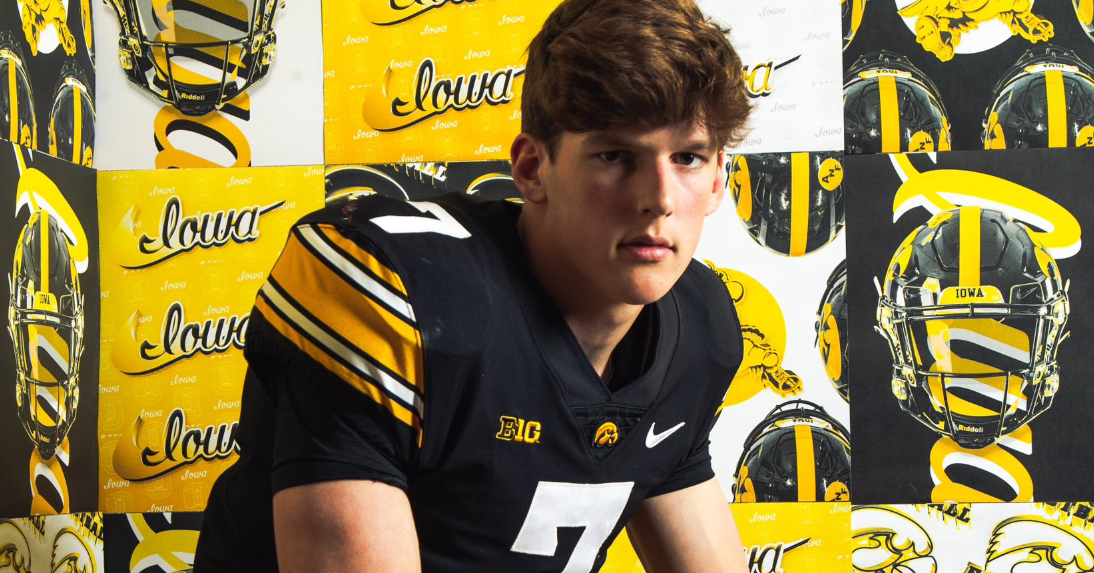 Algona 2025 QB Alex Manske meets with Brian Ferentz, Iowa staff on visit