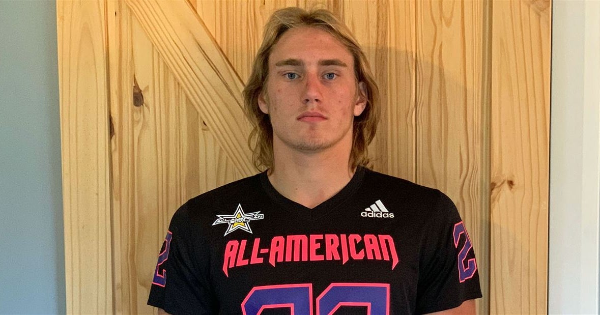 Notre Dame commit Joshua Burnham presented with All-American Bowl jersey