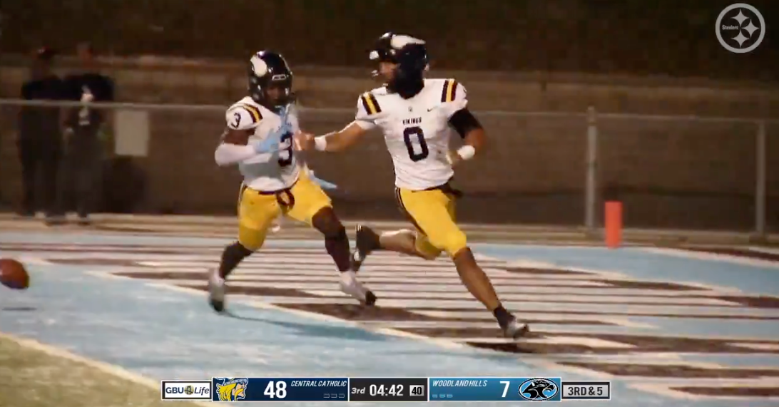 Watch high school football celebration backfire for 100-yard touchdown