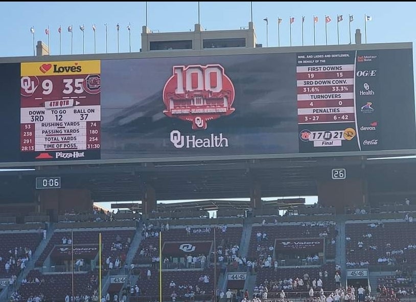 Get a picture of that scoreboard!!!