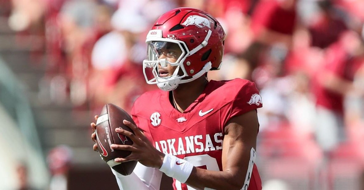 Taylen Green struggles through air during Arkansas win over UAB