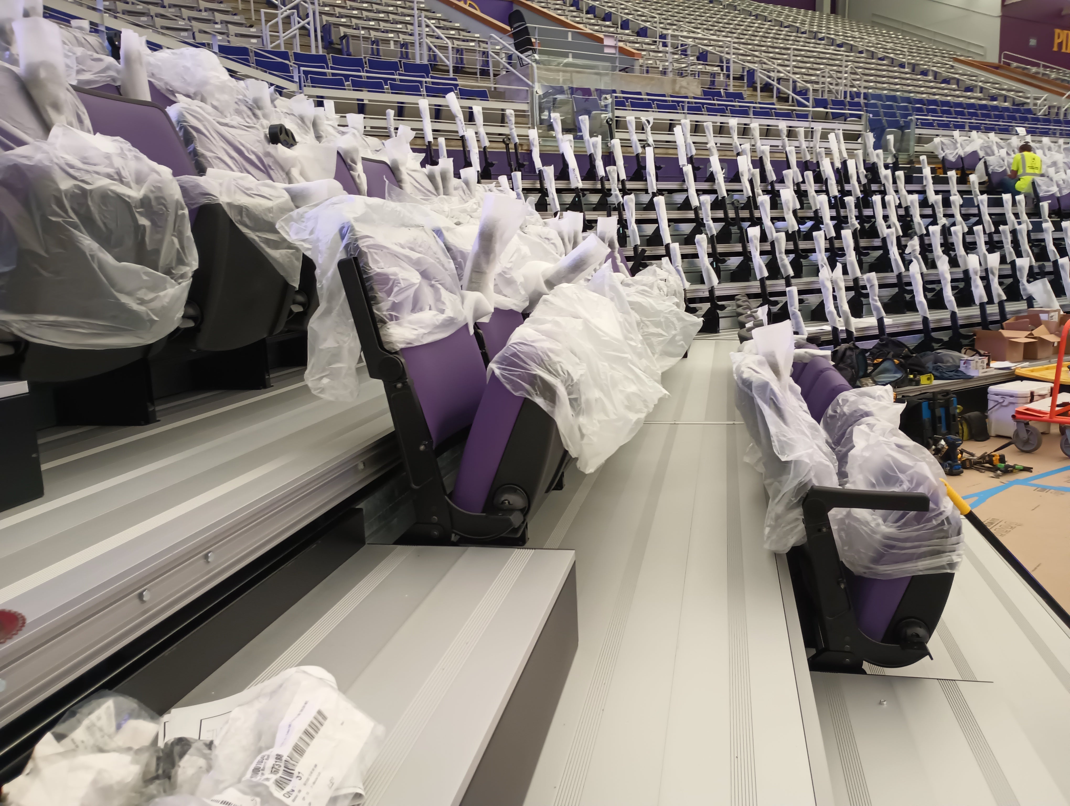 Minges update ... Seats install moving along