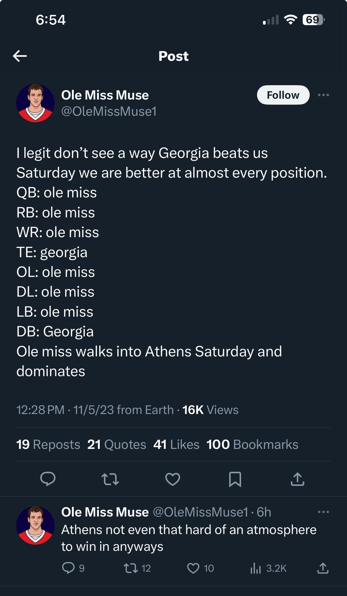 Ole Miss fan very confident