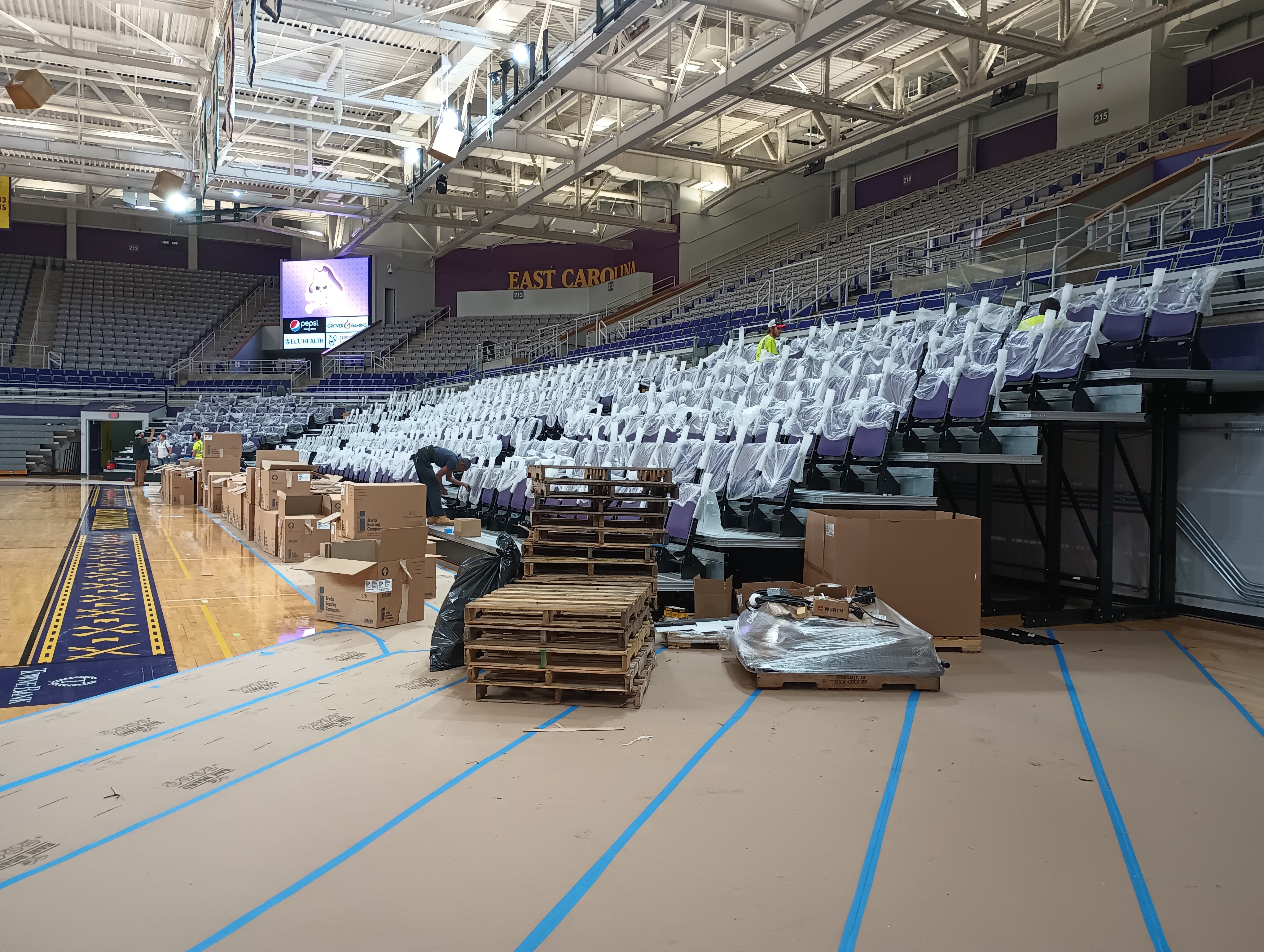 Minges update ... Seats install moving along